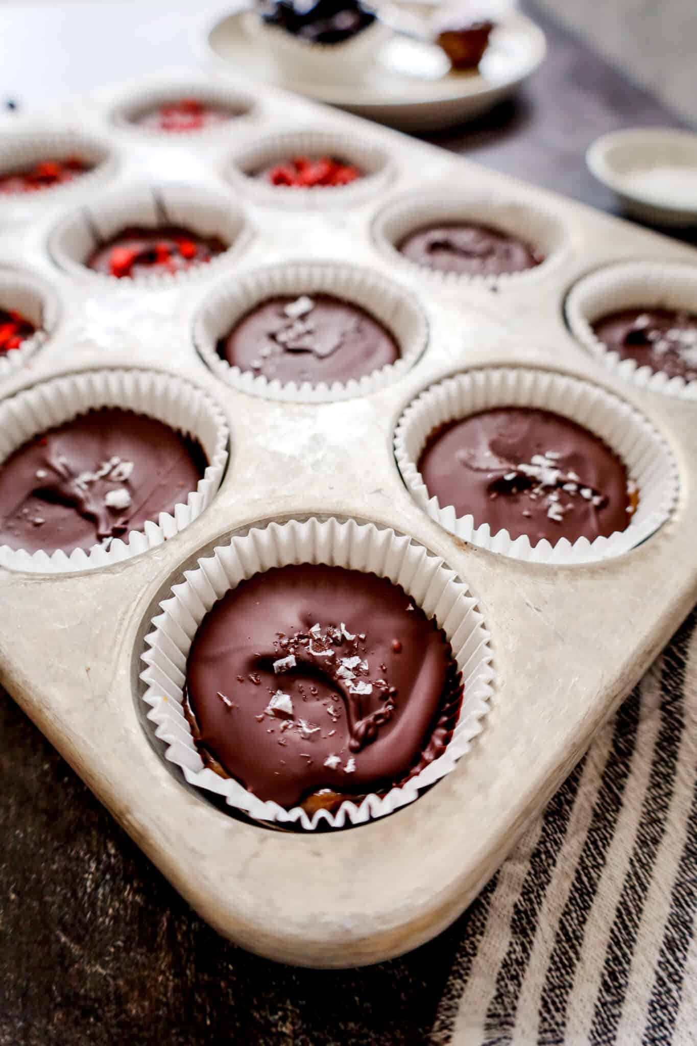 Caramel-Filled Chocolate Candy Cups - California Prunes