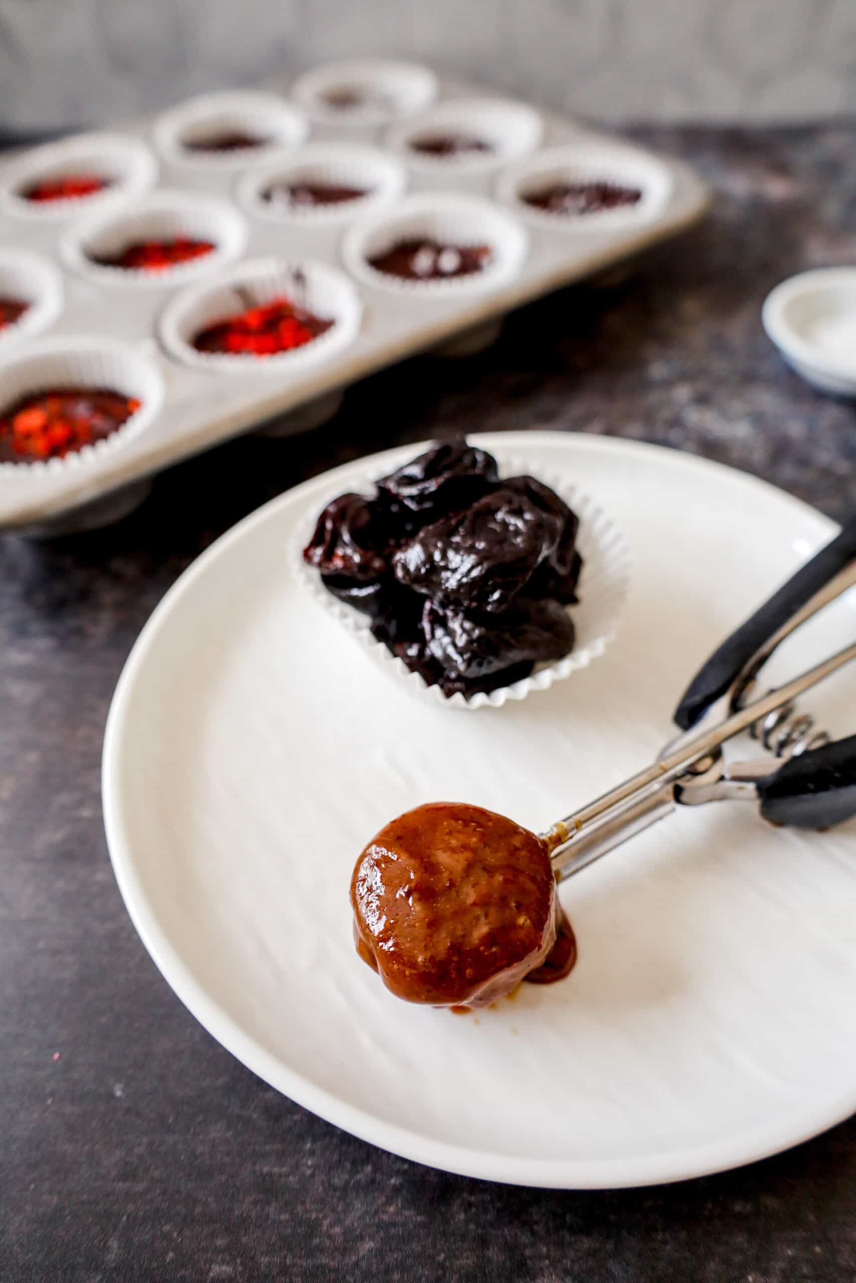 Caramel-Filled Chocolate Candy Cups - California Prunes