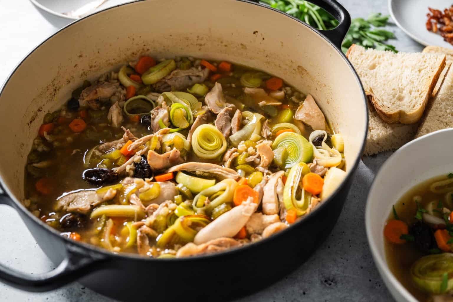 Traditional Scottish Cock-a-leekie Soup - California Prunes