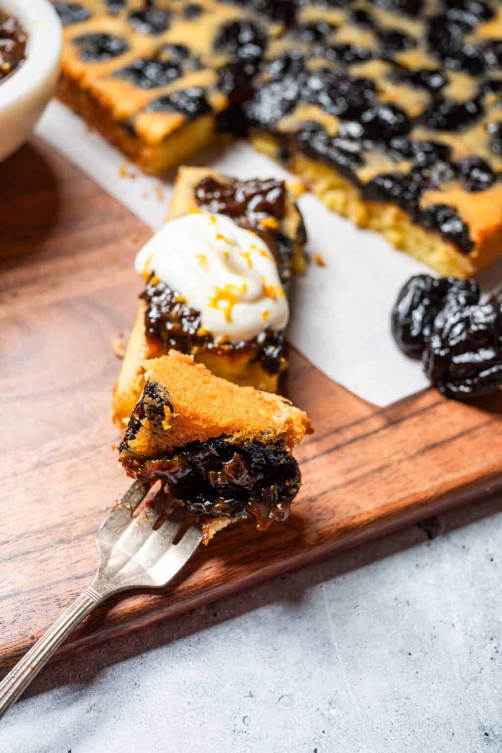 Chef Dustin Valette's Simple Almond Cake with Prunes - California Prunes